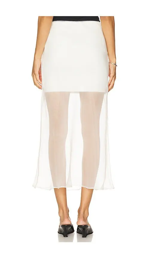 Line & Dot X Denman Midi Skirt - Cream