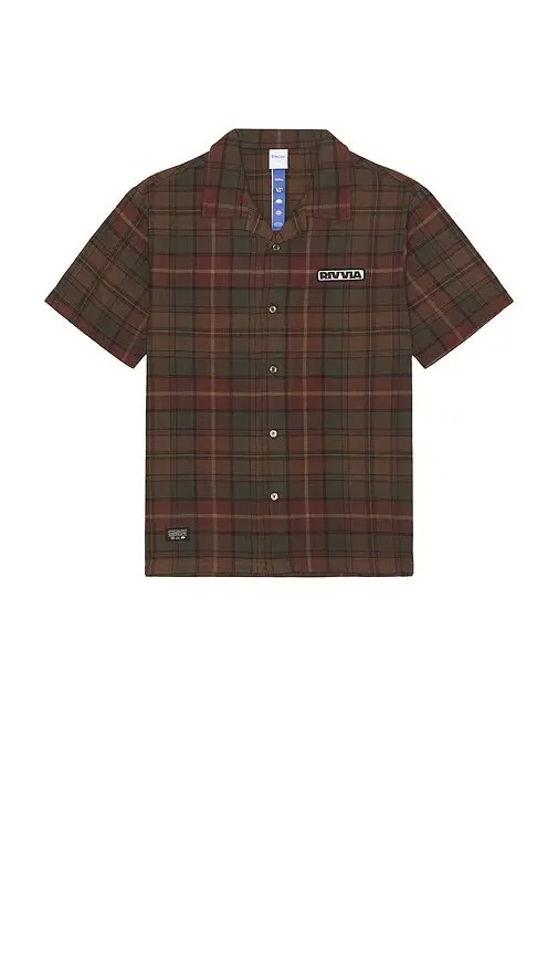 RIVVIA PROJECTS Vv Plaid Shirt In Burgundy,green - Black & Brown