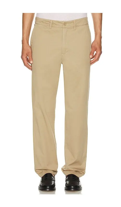 QUIET GOLF Monogram Chino Pant In Beige