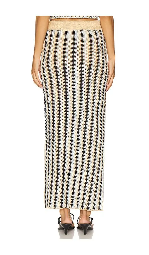 OSIS STUDIO Kristine Crochet Maxi Skirt With Slit
