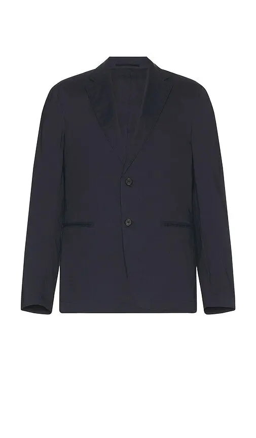 Theory Stretch Linen Clinton Blazer In Black - Eclipse