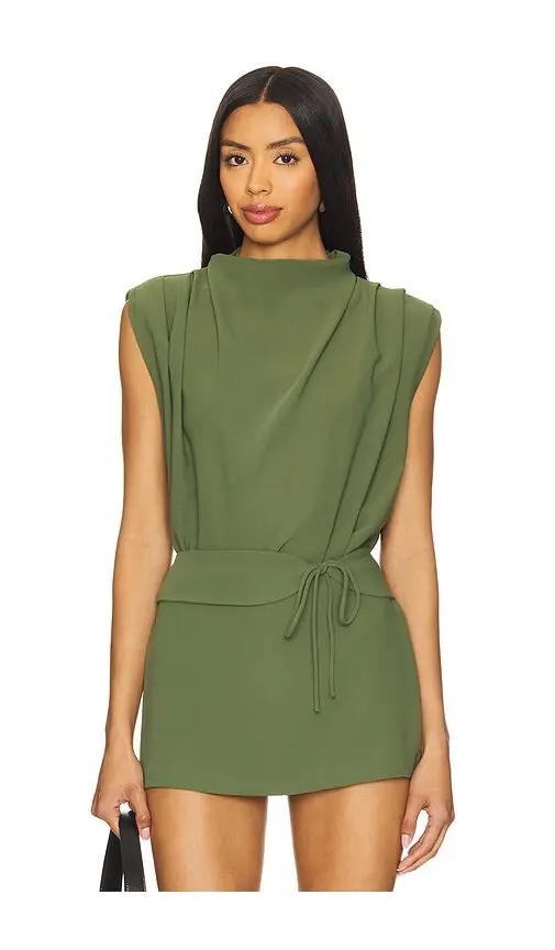 Amanda Uprichard Sleeveless Fabienne Top - Fern