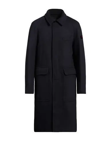 Peuterey Single-breasted Coat In Polyamide, Wool, And Elastane - Blue