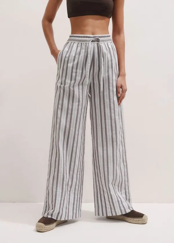 ME+EM Striped Drawstring Beach Pant