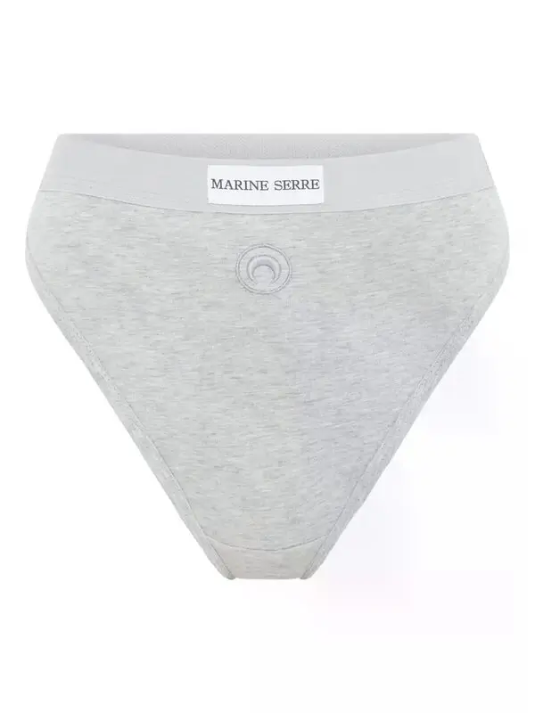 MARINE SERRE Moon-logo Jersey Briefs - Grey