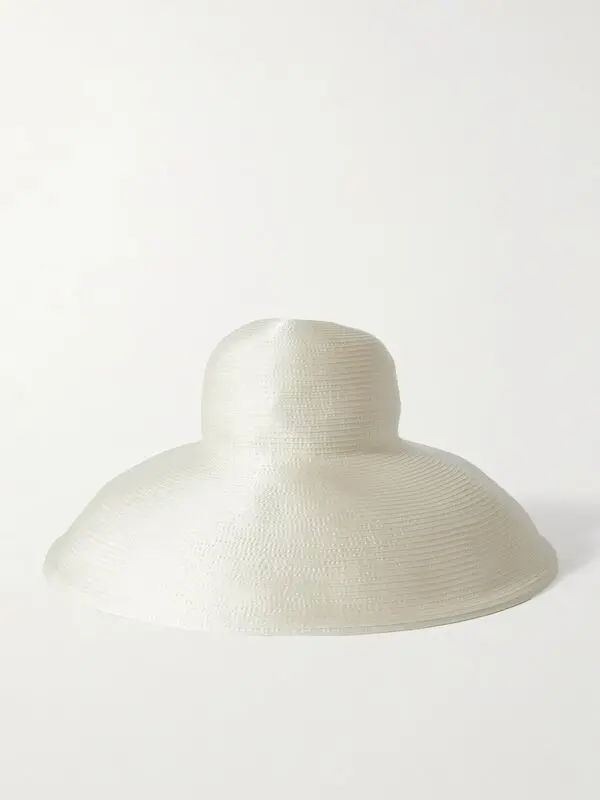 GIGI BURRIS MILLINERY Ingrid Silk-blend Satin Hat - Neutrals