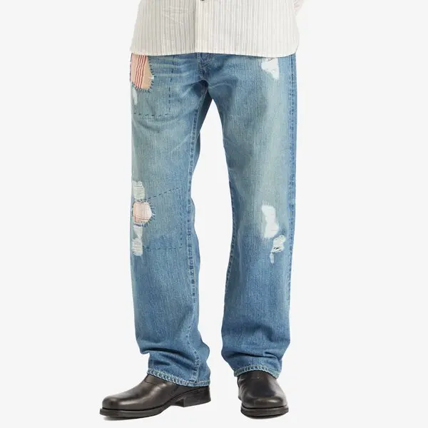 Junya Watanabe Selvedge Patchwork Straight Jeans