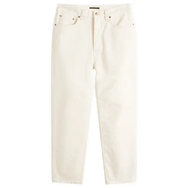 Nudie Jeans Solid Ollie Straight Leg Jeans - Ivory