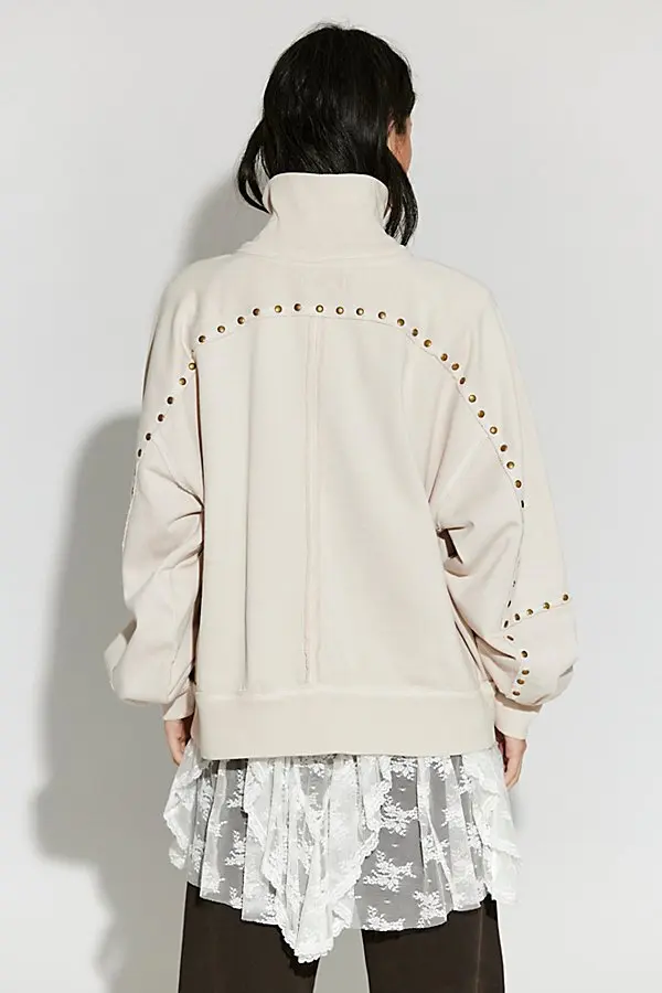 Free People We The Free Star-studded Pullover - Tofu