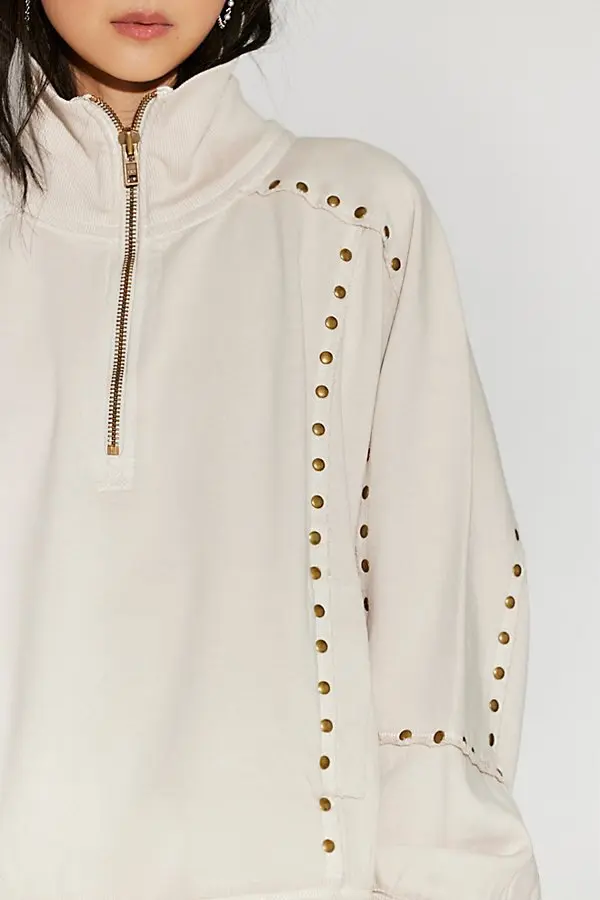 Free People We The Free Star-studded Pullover - Tofu
