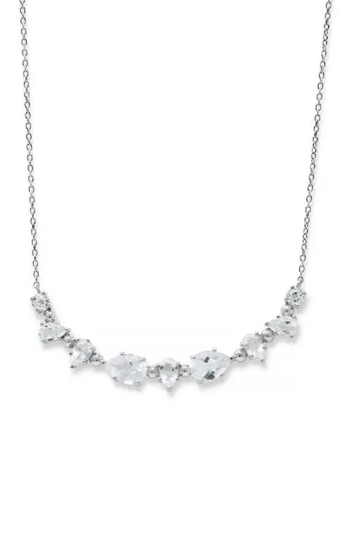 Anzie Mélia Gem Bar Necklace - Clear