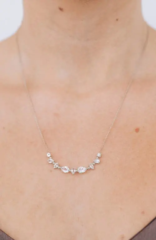 Anzie Mélia Gem Bar Necklace - Clear