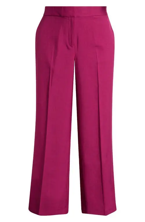 TAHARI ASL Wide Leg Trousers - Wild Berry