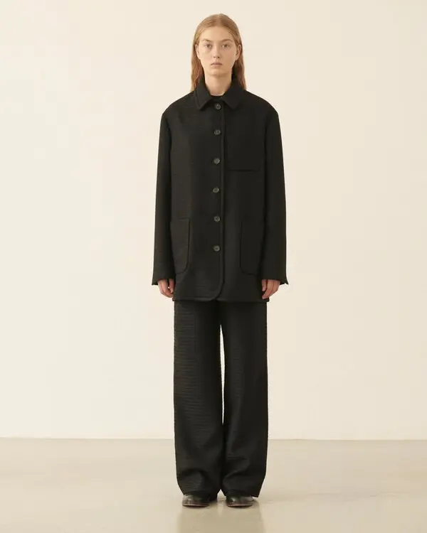 Veronica De Piante Amaia Jacket In Wool Jacquard - Black