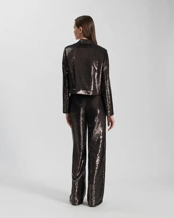 Veronica De Piante Inés Sequin Jacket - Brown