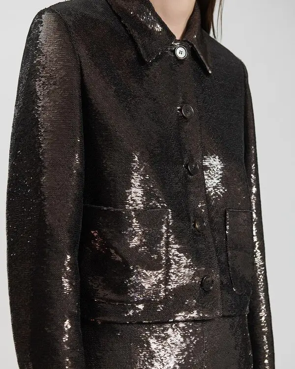 Veronica De Piante Inés Sequin Jacket - Brown
