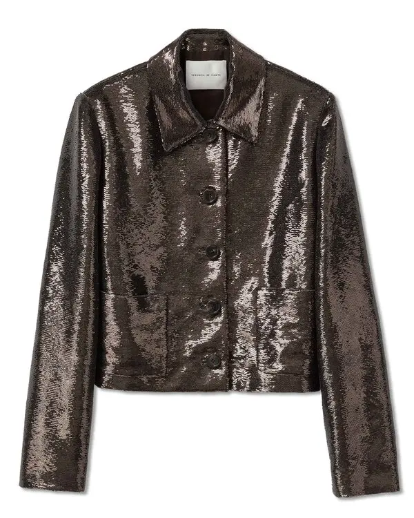 Veronica De Piante Inés Sequin Jacket - Brown