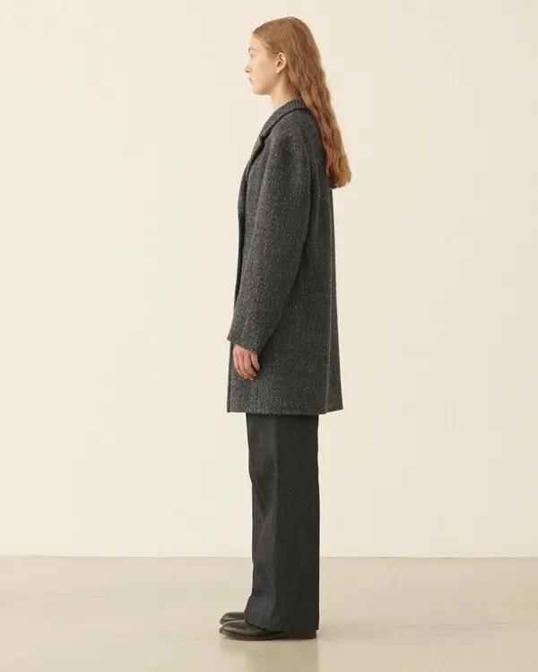 Veronica De Piante Lucas Wool Linen Coat - Gray