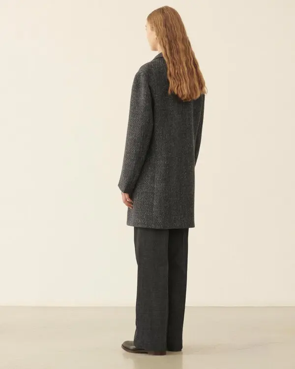 Veronica De Piante Lucas Wool Linen Coat - Gray