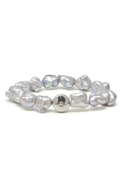 Anzie Boheme Baroque Stretch Bracelet - Silver