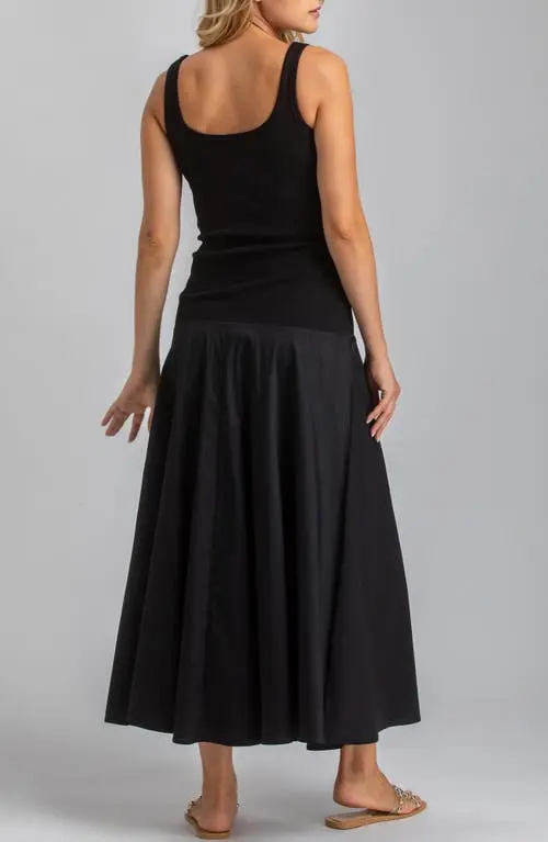 PIETRO BRUNELLI Sleeveless Drop Waist Maternity Maxi Dress