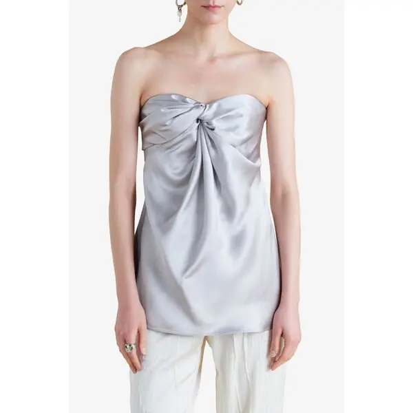 Marina Moscone Satin Twist Bustier