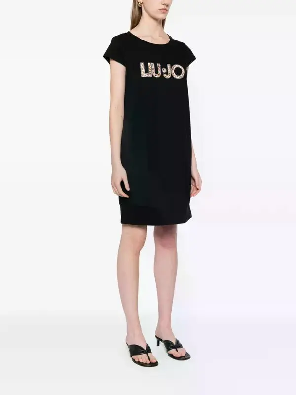 Liu Jo Logo-embellished Mini Dress - Black