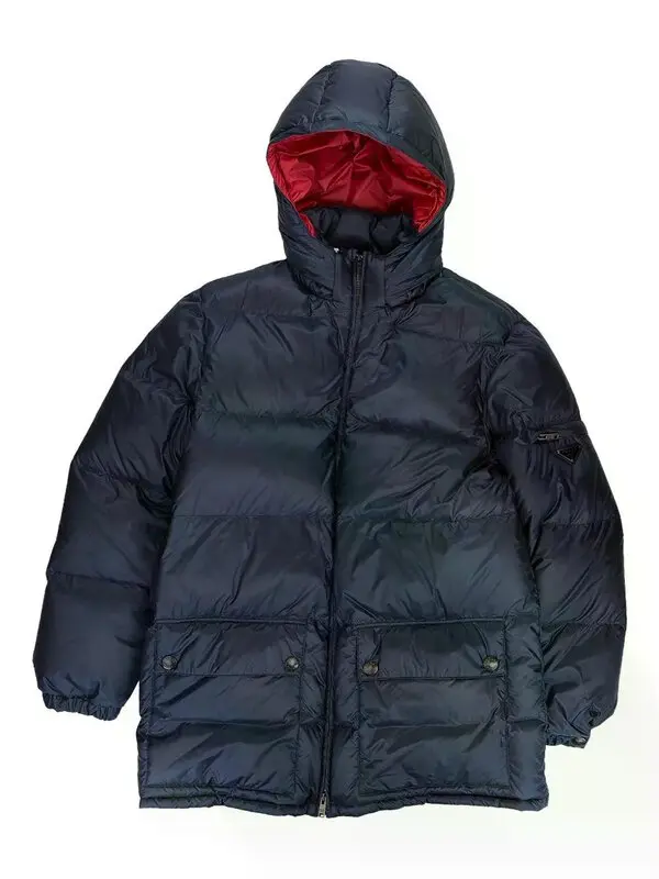 Prada Padded Coat With Triangle Logo