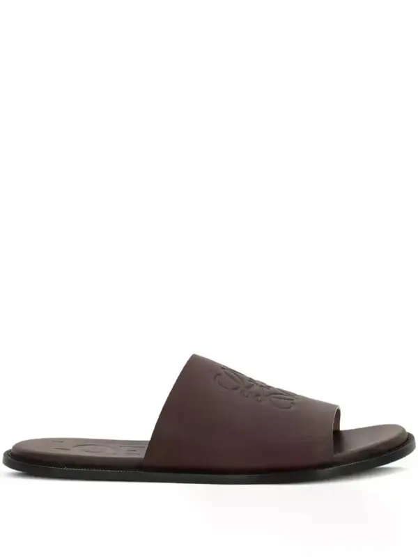 Loewe Anagram Flex Slides - Brown