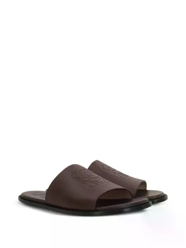 Loewe Anagram Flex Slides - Brown