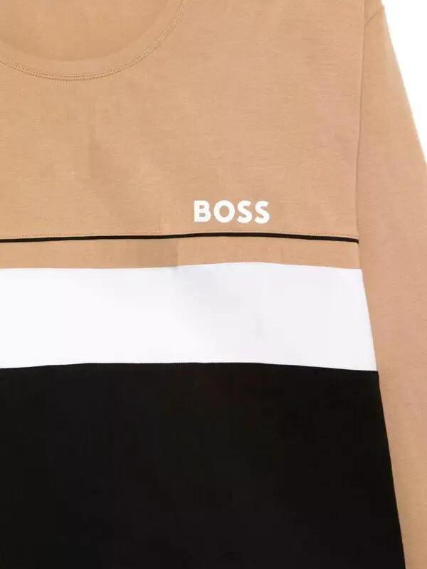 BOSS Logo-print Long-sleeves T-shirt