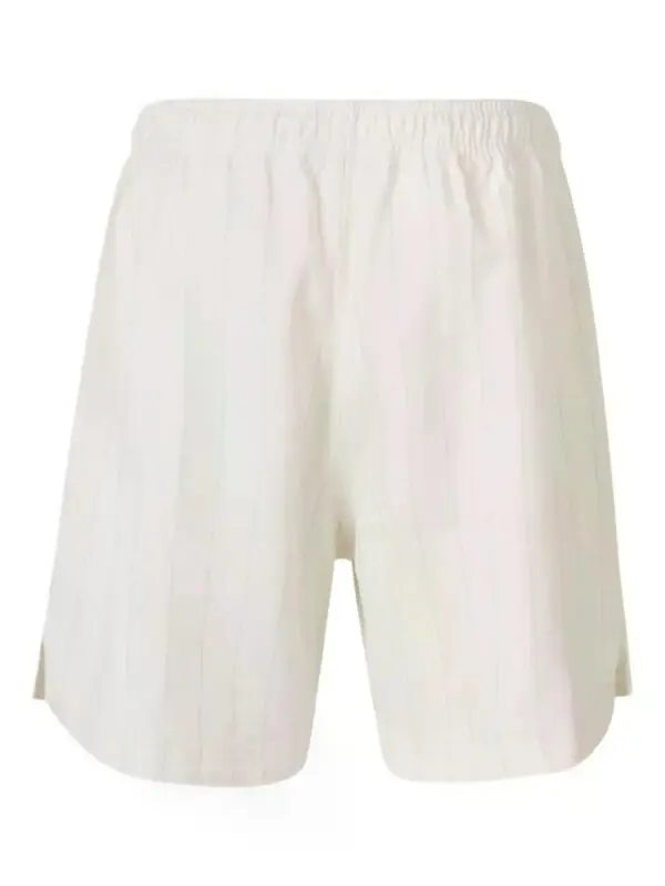 WALES BONNER Striped Linen Shorts - White