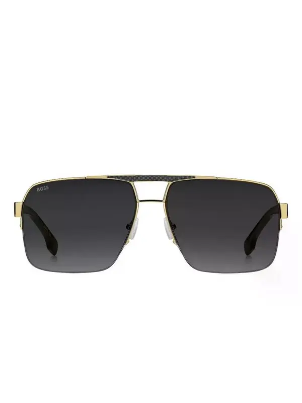 BOSS Square Frame Sunglasses - Gold