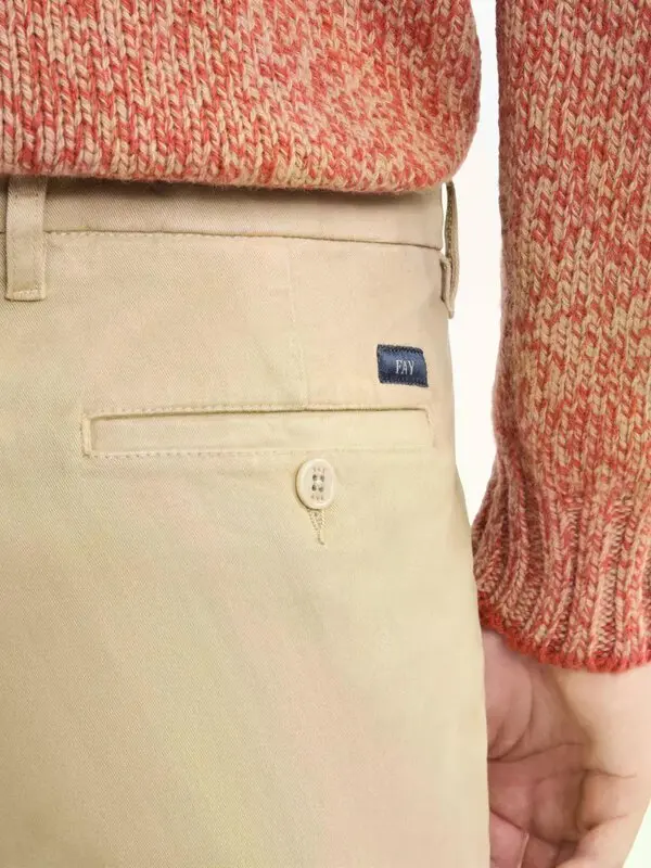 FAY Stretch-cotton Cropped Trousers