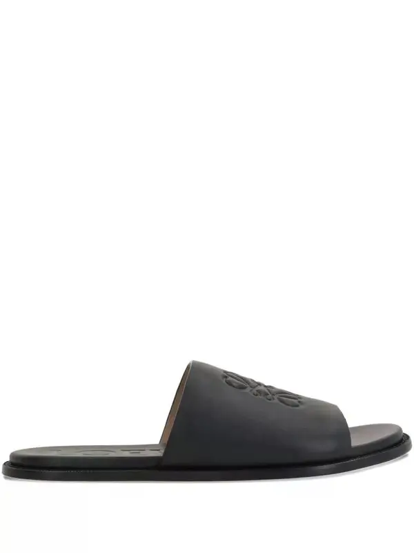 Loewe Anagram Flex Slides - Black
