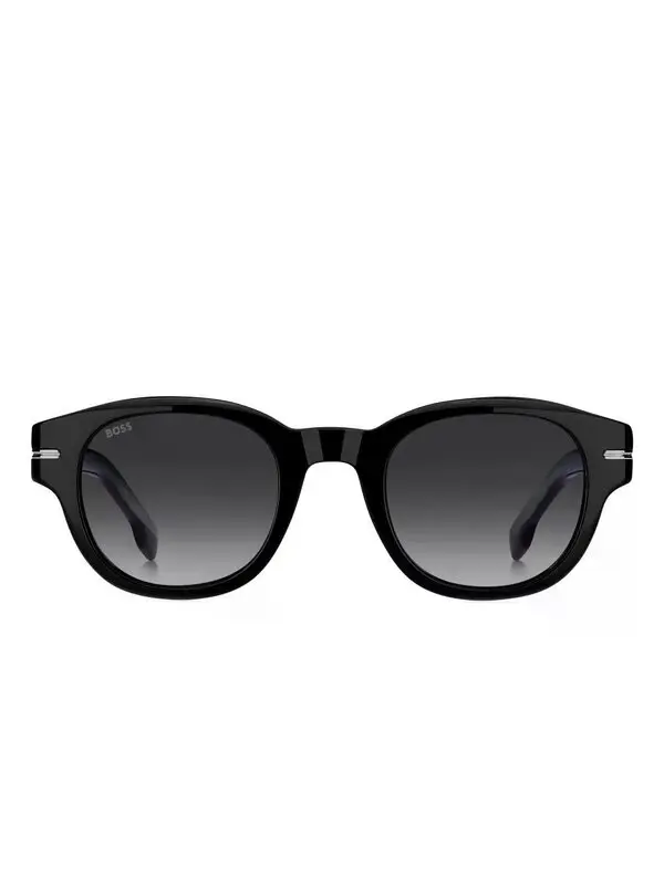 BOSS Oval Frame Sunglasses - Black