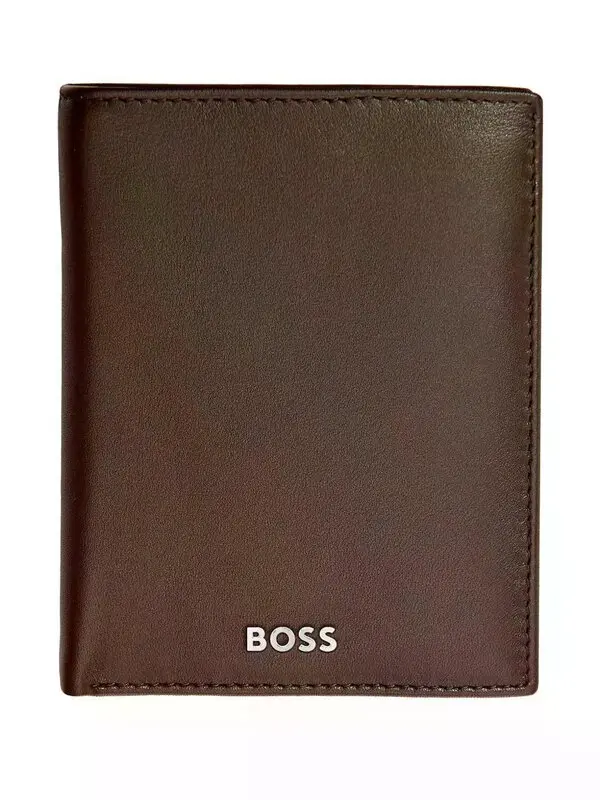 BOSS Logo-lettering Wallet - Brown