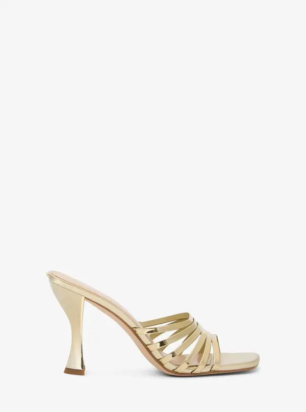 Michael Kors Haisley Metallic Leather Sandal - Gold