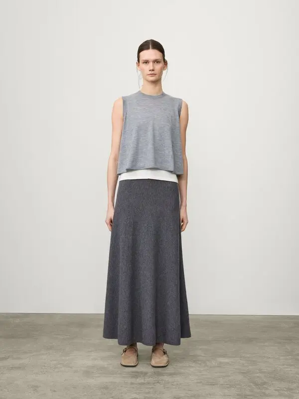 LISA YANG STORE The Torie Skirt - Graphite