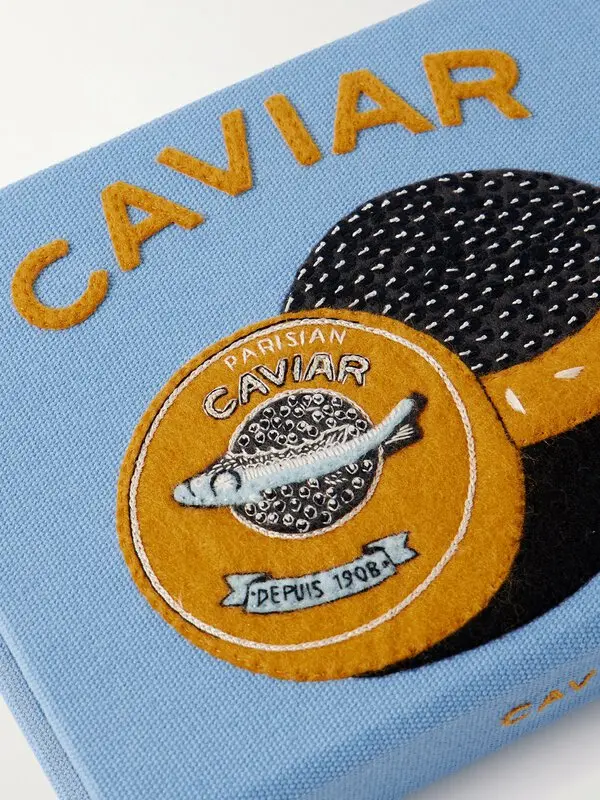 OLYMPIA LE-TAN Caviar Appliquéd Clutch