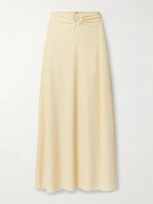 Johanna Ortiz Keel Embellished Maxi Skirt - Neutrals