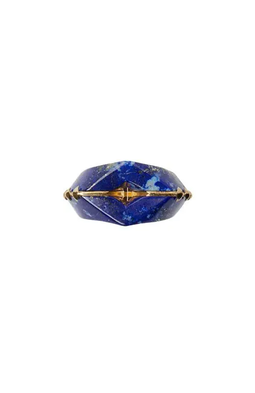 Burberry Lapis Hollow Ring - Gold