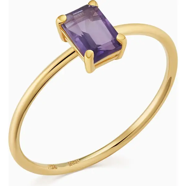 ORADINA 14k Gold Gemstone Ring - Yellow Gold - Amethyst