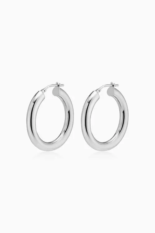 ORADINA Hoop Earrings - Silver
