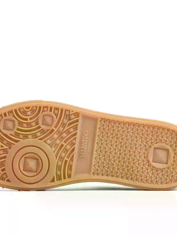 Valentino Garavani Upvillage Sneakers In Crust Leather With Nappa Calfskin Leather Band - Blue