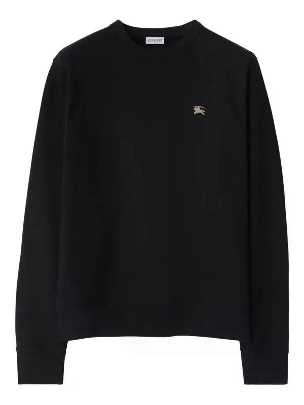 Burberry Knight Stamp Cotton Sweatshirt - Black