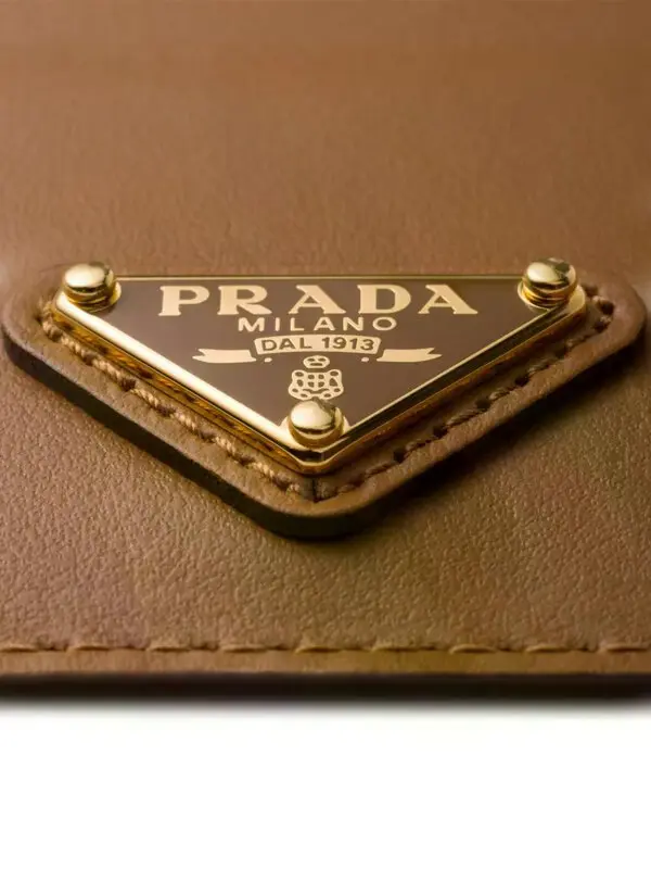 Prada Triangle-logo Cardholder - Brown