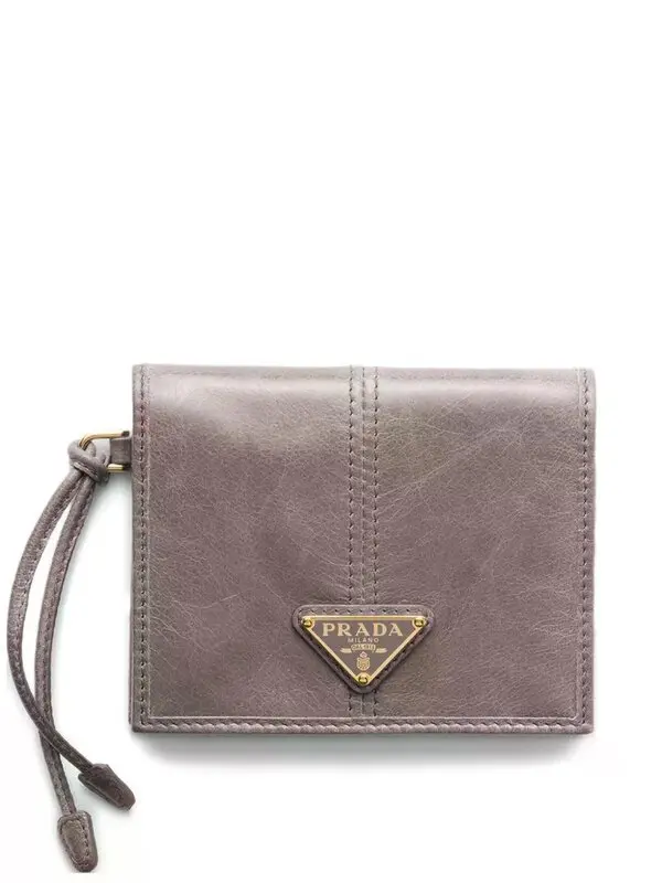 Prada Small Logo-detail Wallet - Grey