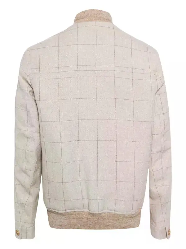 Luciano Barbera Check-pattern Bomber Jacket