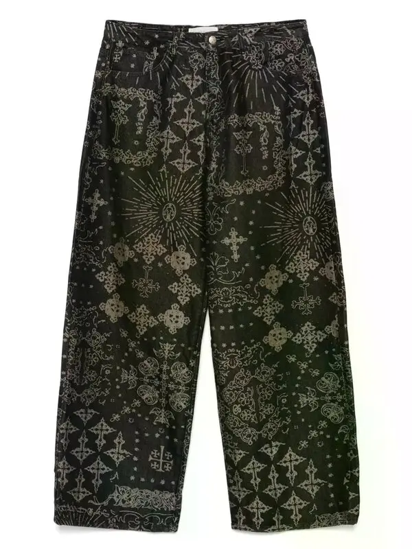 UNTITLED ARTWORKS Jacquard Straight Leg Jeans